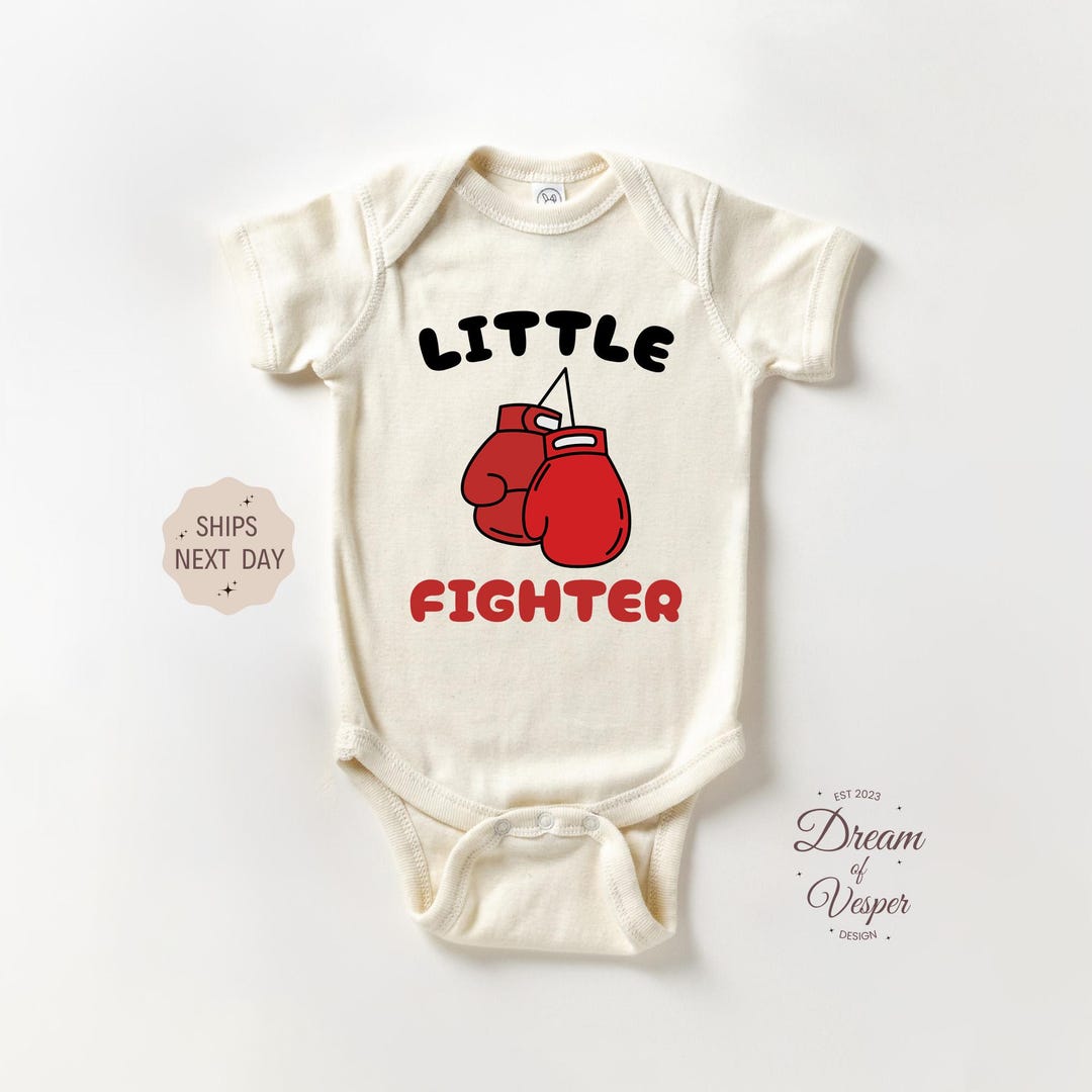Little Fighter Baby Onesie® Brand, Cute Boxing Gloves Bodysuit, Strong ...