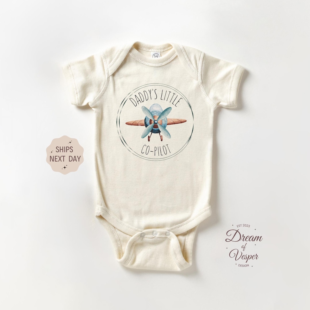 Daddy's Little Co-pilot Baby Outfit, Airplane Baby Bodysuit, New Father ...