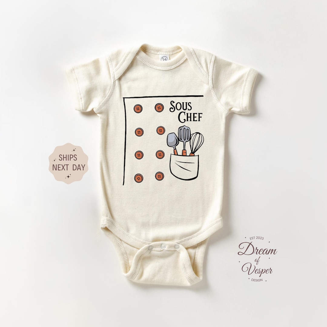 Sous Chef Baby Onesie®, Funny Sous Chef Baby Bodysuit, Cute Future Chef ...