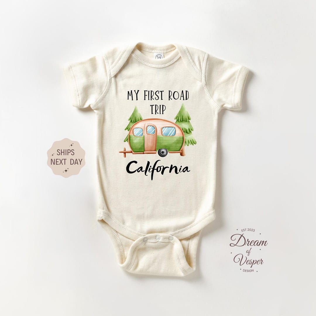My First Road Trip Custom State Baby Onesie®, Personalized Baby ...