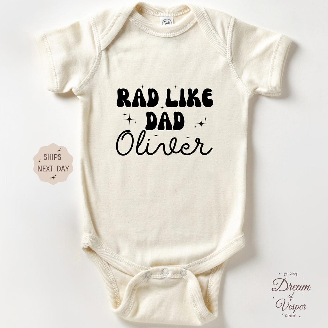 Personalized Rad Like Dad Onesie®, Baby Shower Gift, Rad Like Dad ...