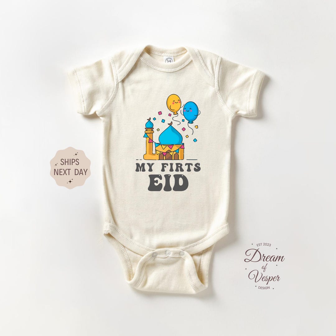 My First Eid Baby Onesie®, Muslim Baby Bodysuit, Islamic Baby Onesie ...