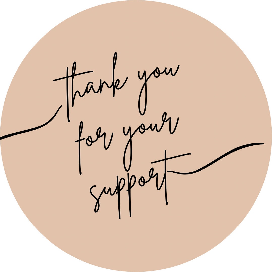 Thank You for Your Support Sticker - Etsy Canada