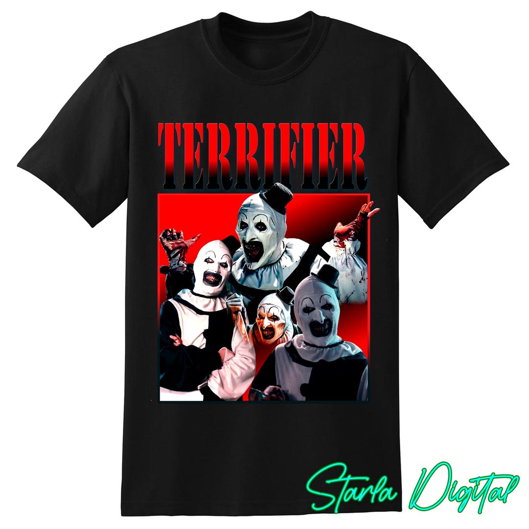 TERRIFIER New Fresh Horror Graphic T-shirt Homage Style Movie T-shirt ...