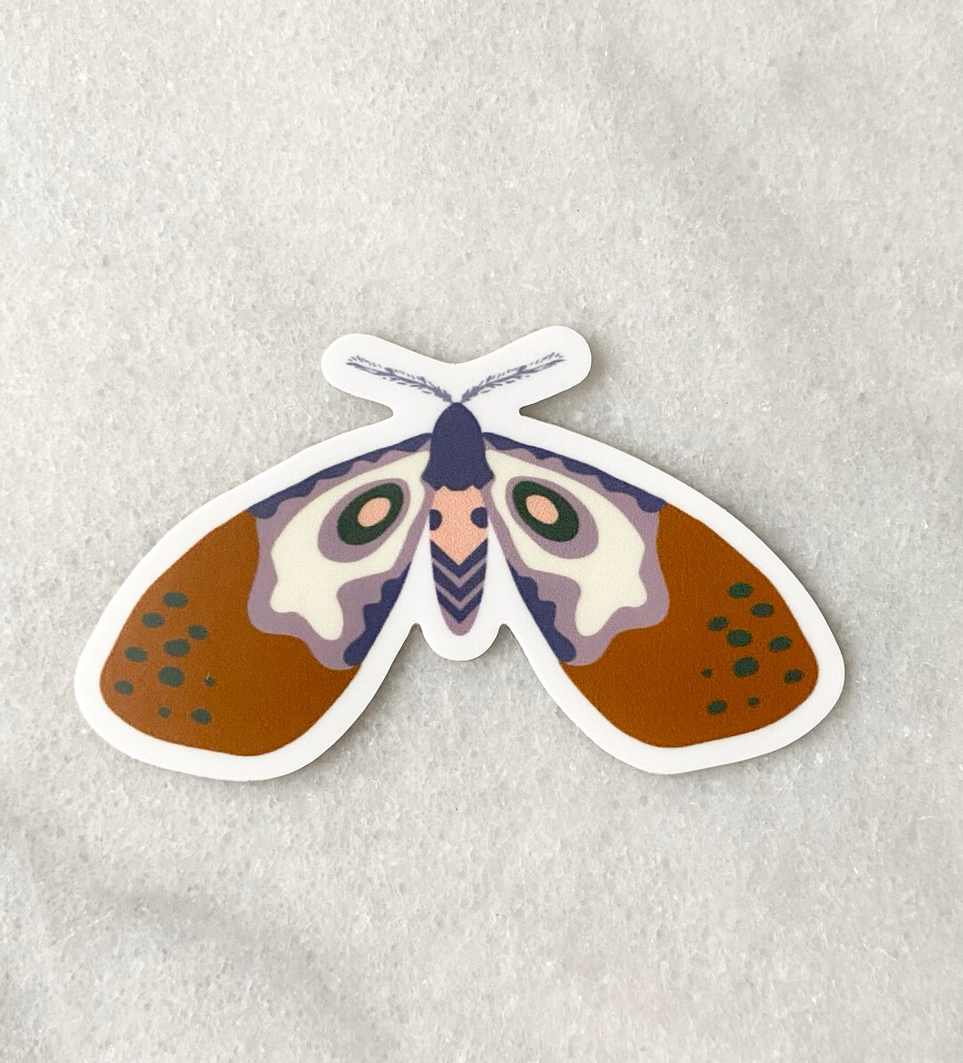 RUST MOTH STICKER - Etsy