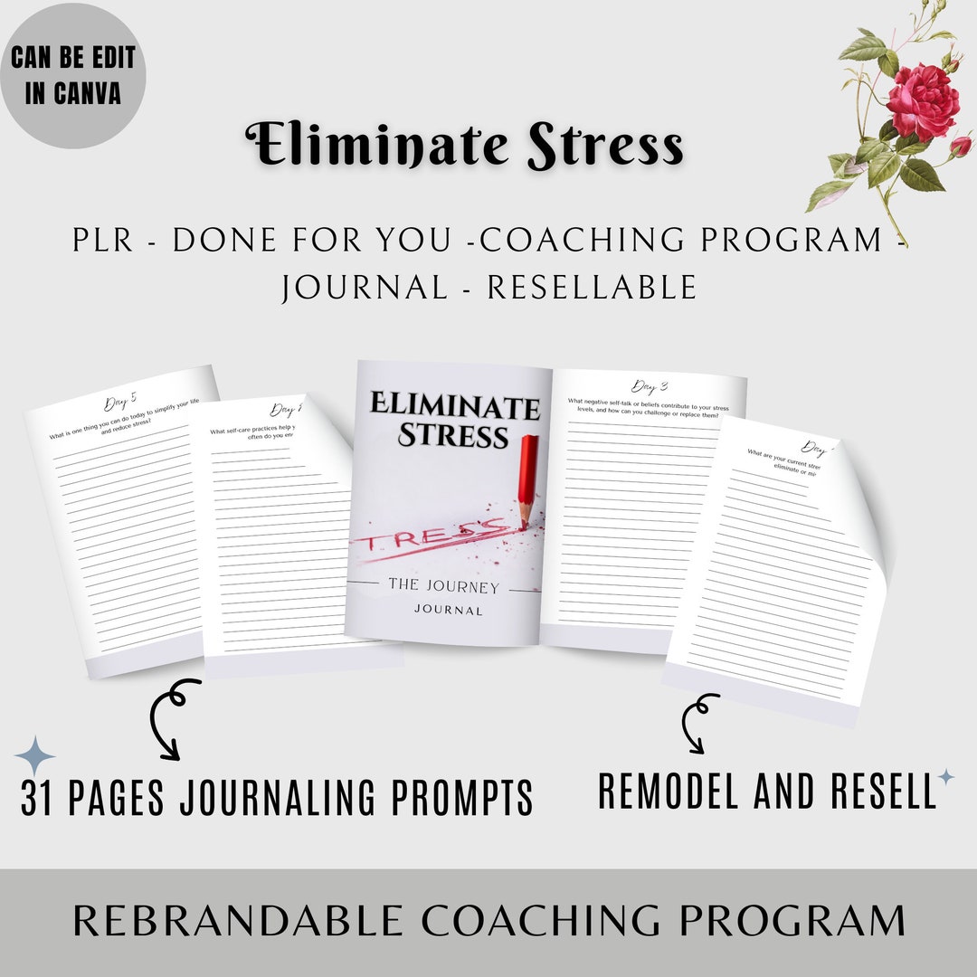 Self-care Journal, Eliminate Stress Journal, Mental Health Planner ...