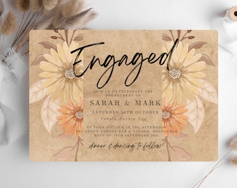 Rustic Engagement Invitation, Engagement Digital Download, Customizable ...