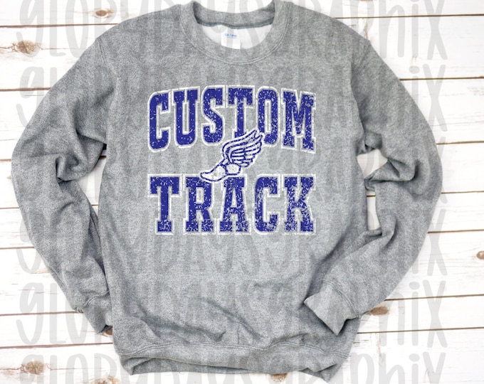 CUSTOM Track Design, Team Digital Download, Vintage Spirit Wear, Custom ...