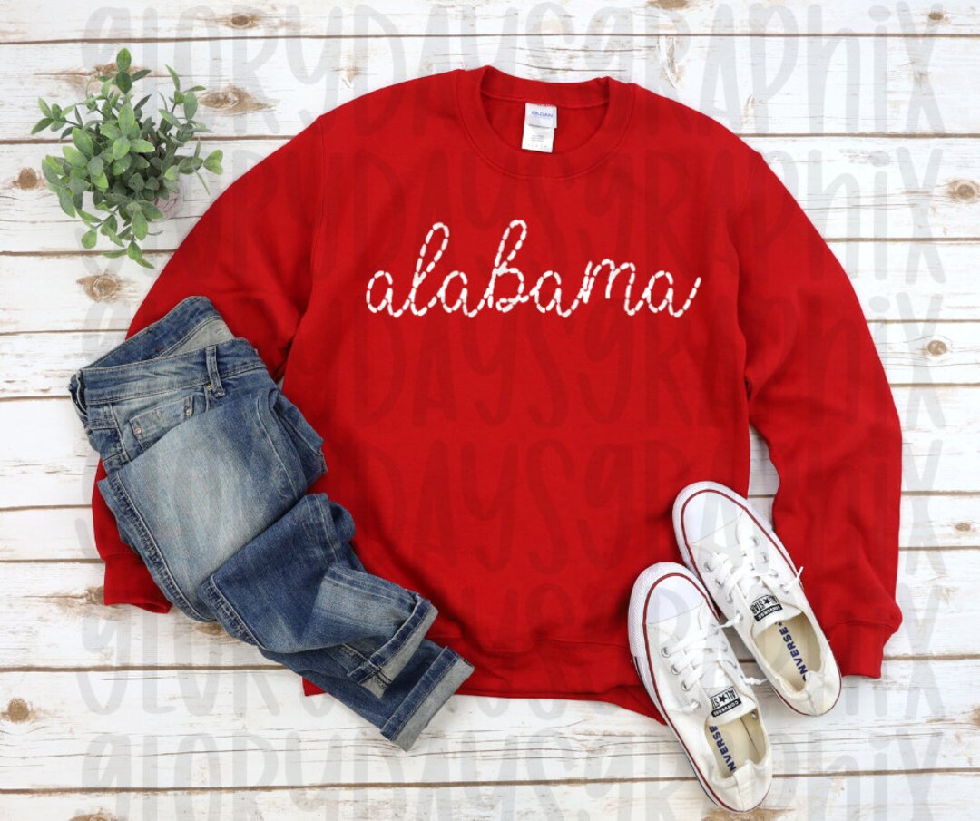 Faux Stitch Alabama Cursive, Png File, Instant Download, Team ...
