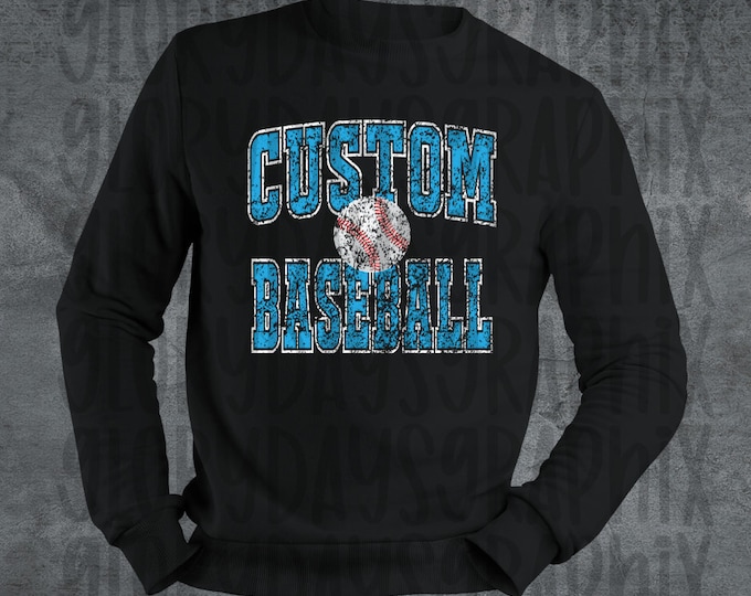 CUSTOM Baseball Design, Team Digital Download, Vintage Spirit Wear ...