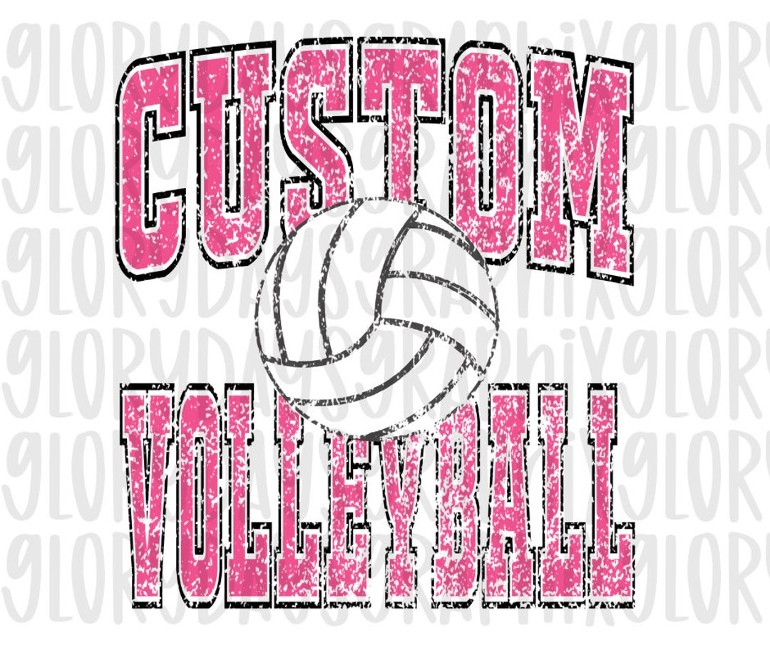 CUSTOM Volleyball Design, Team Digital Download, Vintage Spirit Wear ...