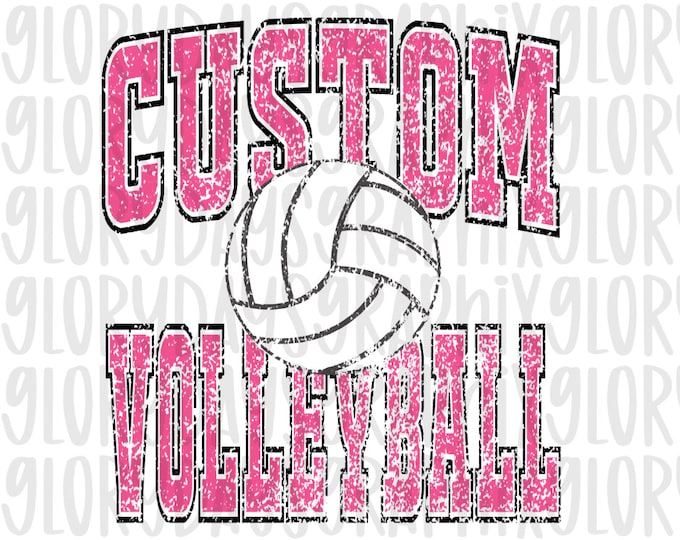 CUSTOM Volleyball Design, Team Digital Download, Vintage Spirit Wear ...