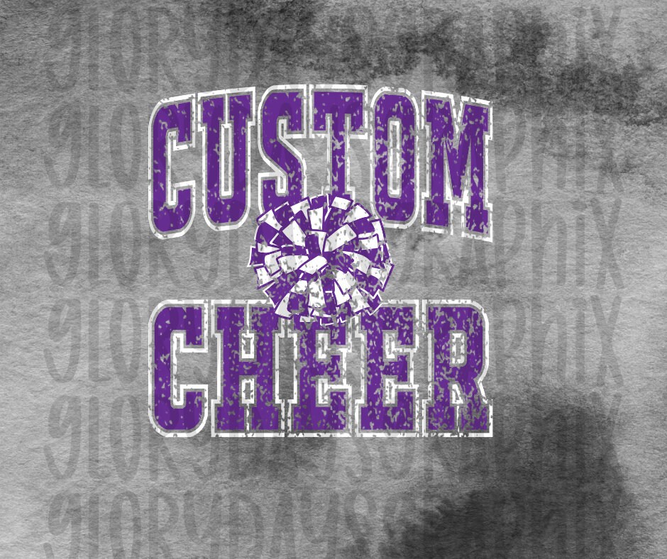 CUSTOM Cheer Design, Team Digital Download, Vintage Spirit Wear, Custom ...