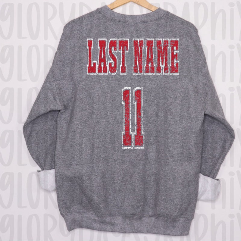 Last Name Jersey Print - Etsy