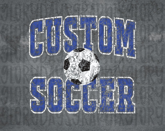 CUSTOM Soccer Design, Team Digital Download, Vintage Spirit Wear ...