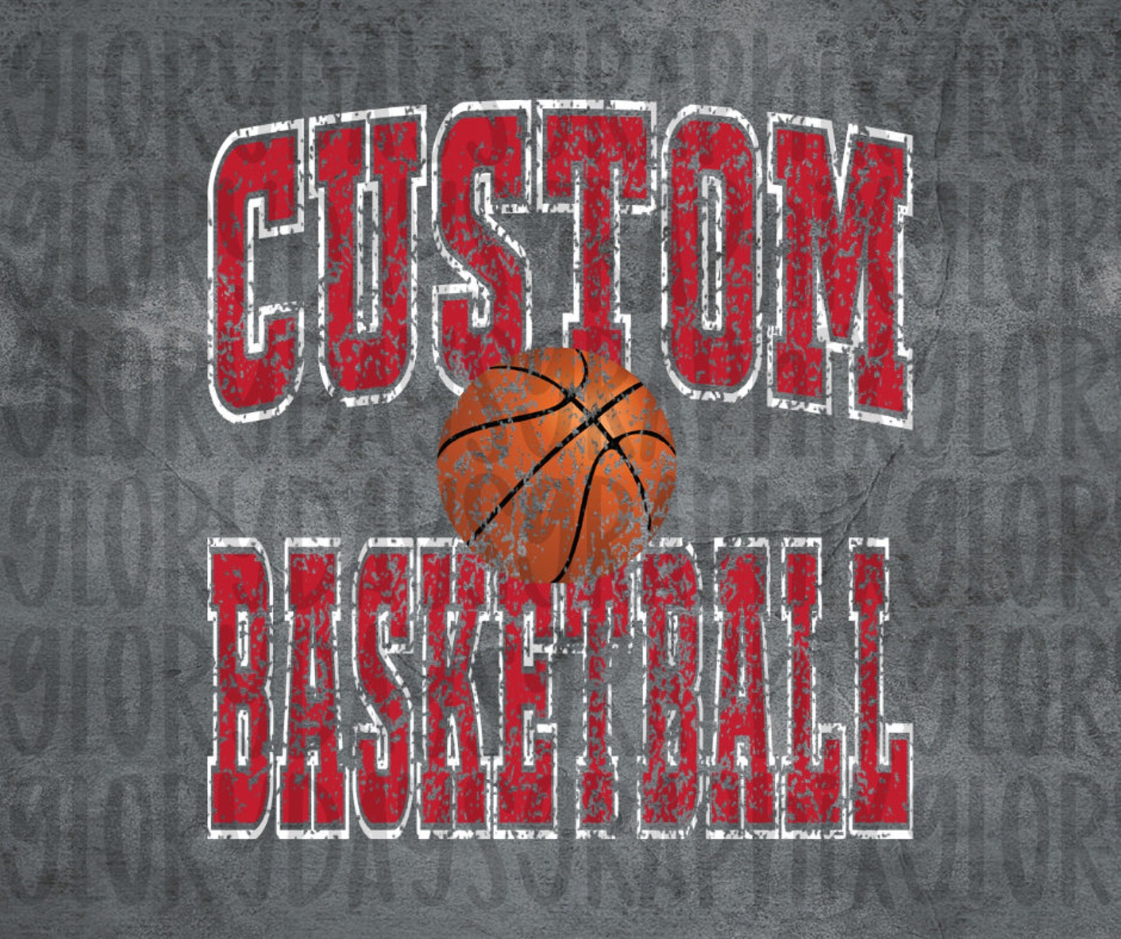 CUSTOM Basketball Design, Team Digital Download, Vintage Spirit Wear ...