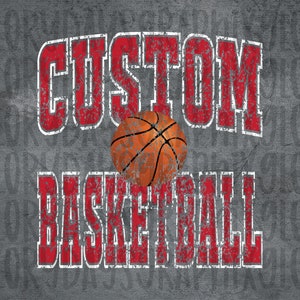 CUSTOM Basketball Design, Team Digital Download, Vintage Spirit Wear ...