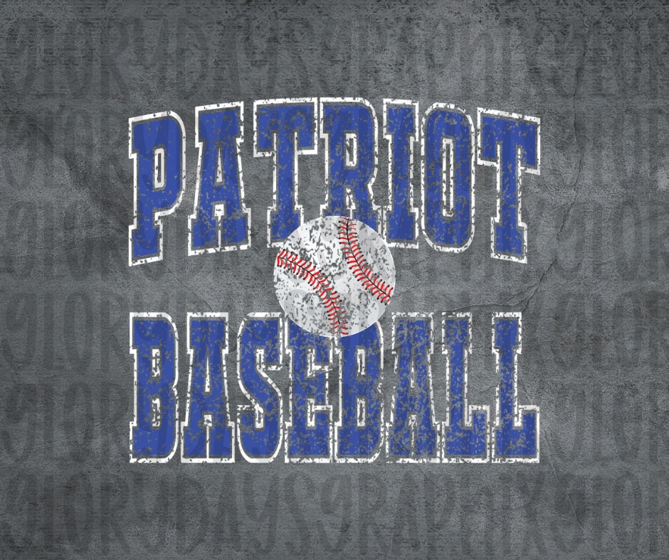 Patriot Baseball Design, Team Digital Download, Vintage Spirit Wear ...