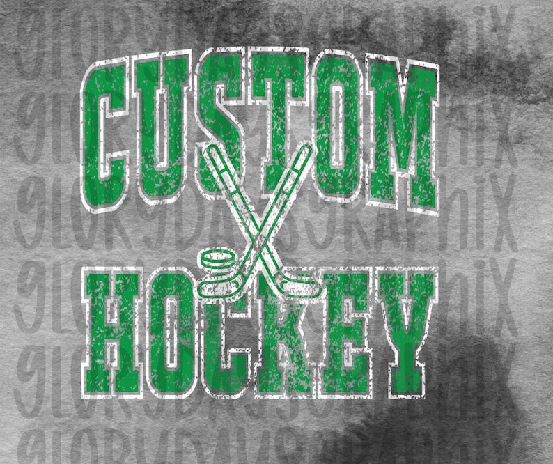 CUSTOM Hockey Design, Team Digital Download, Vintage Spirit Wear ...