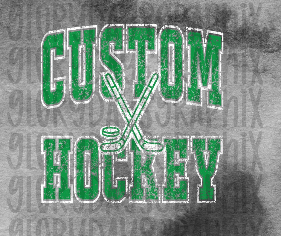 CUSTOM Hockey Design, Team Digital Download, Vintage Spirit Wear ...