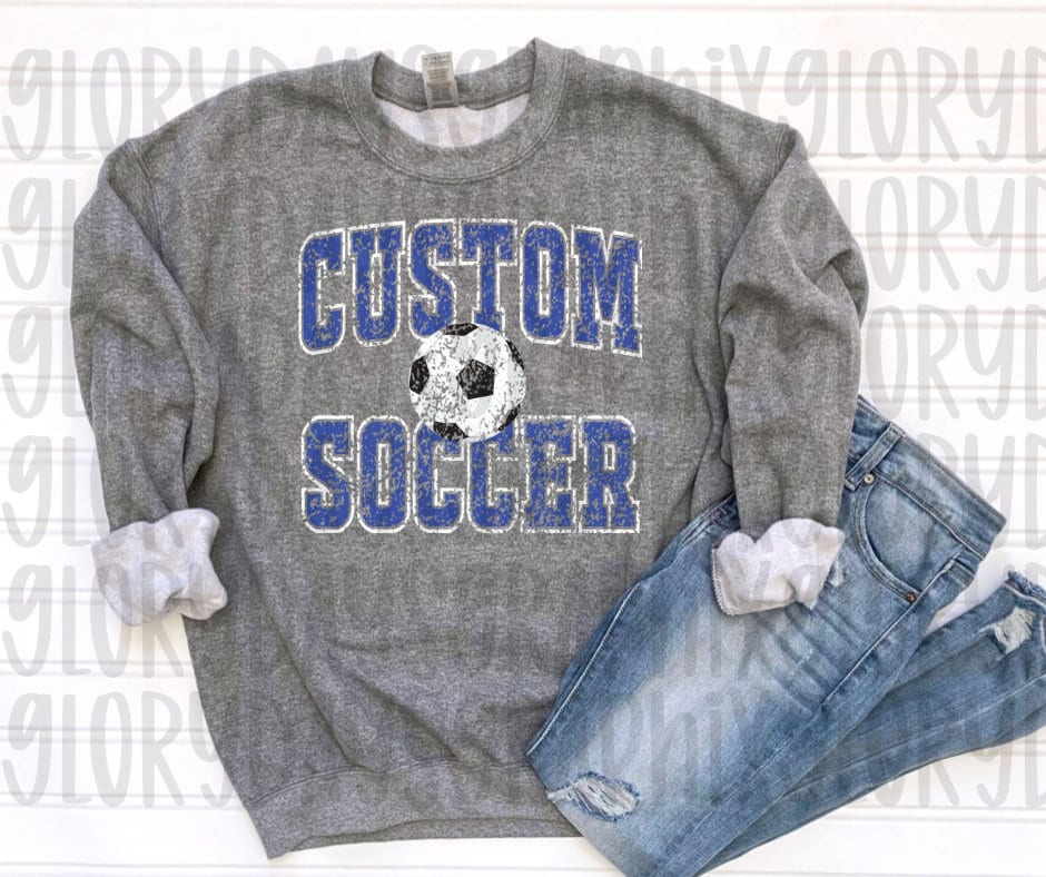 CUSTOM Soccer Design, Team Digital Download, Vintage Spirit Wear ...