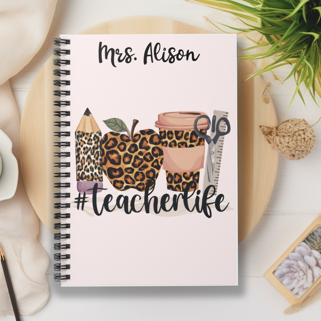 Personalized Teacher Notebook, Trendy Teacher Gift Personized Journal ...