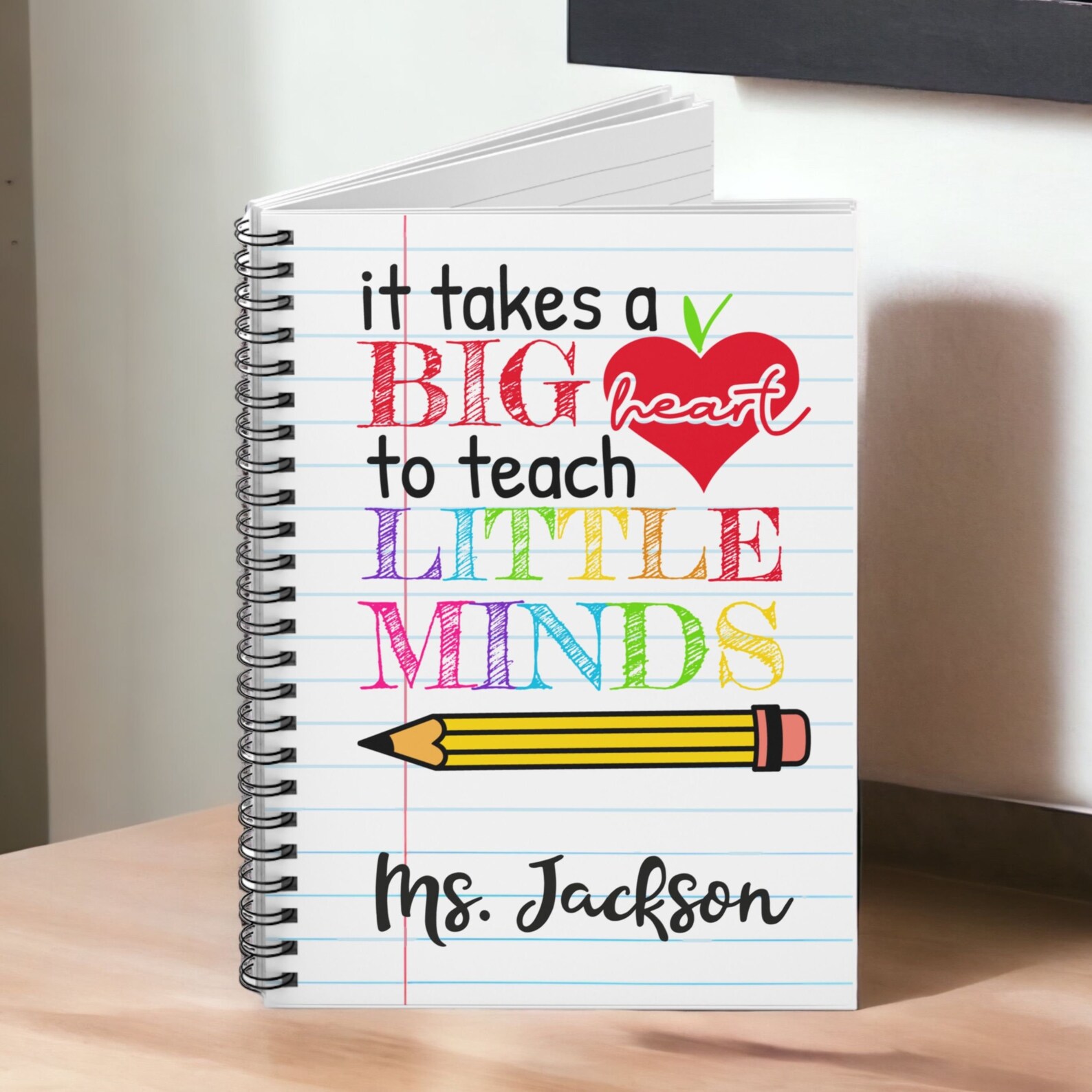 Personalized Teacher Notebook Gift Ideas Custom Name, Trendy Teacher ...