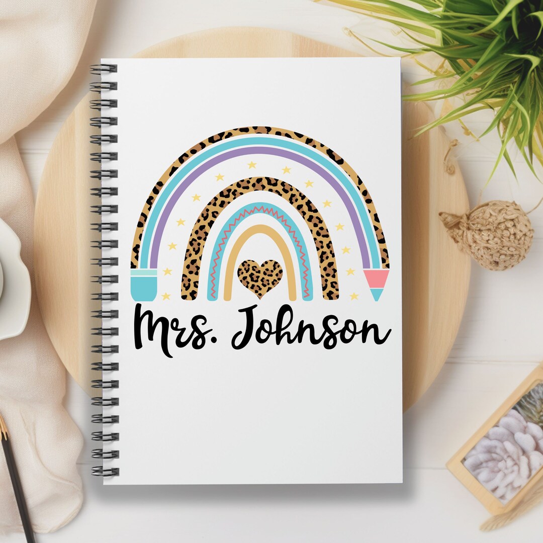 Personalized Teacher Notebook Gift Ideas Custom Name, Trendy Teacher ...