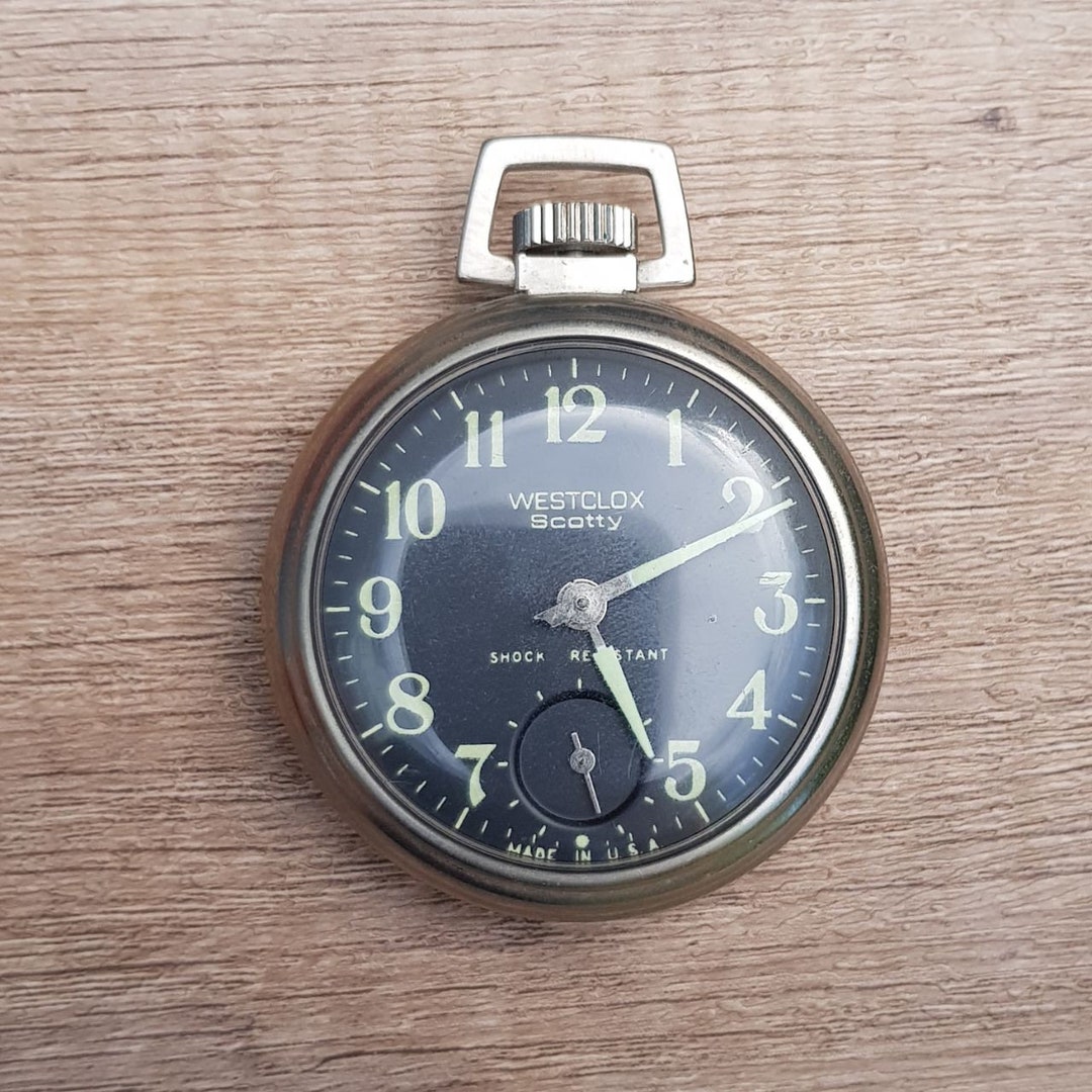 Westclox Scotty Shock Resistant Pocket Watch Made in USA Running - Etsy