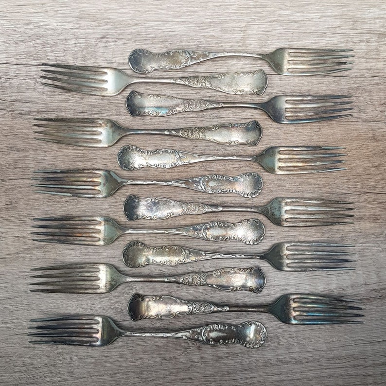 1880 Pairpoint Mfg Co Silverplate Dinner Fork Set of 12 - Etsy