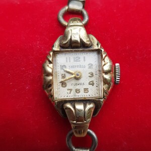 Sheffield Swiss Ladies Wrist Watch 17 Jewels 10K Rolled Gold Plate ...