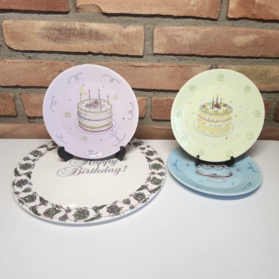 Avon Birthday Cake Plates President’s Club Gift Collection 2003 - Etsy