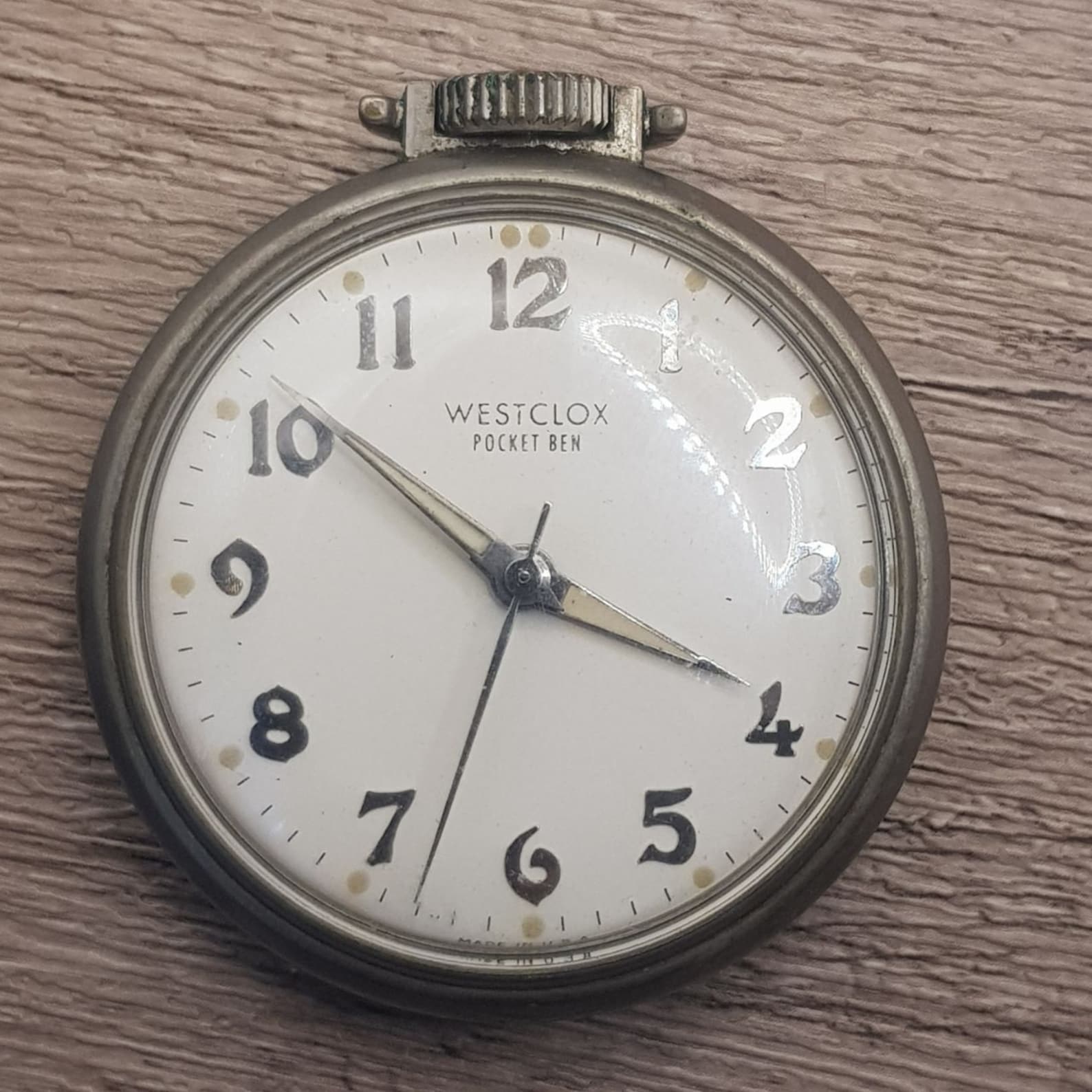 Westclox Pocket Ben Mechanical Wind up Pocket Watch Made in USA Working ...