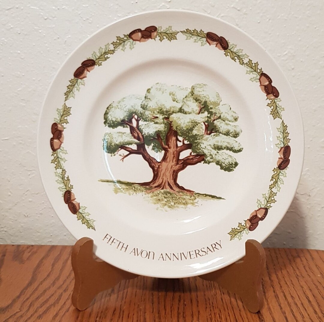 Fifth Avon Anniversary "the Great Oak" Vintage Collectible Plate - Etsy
