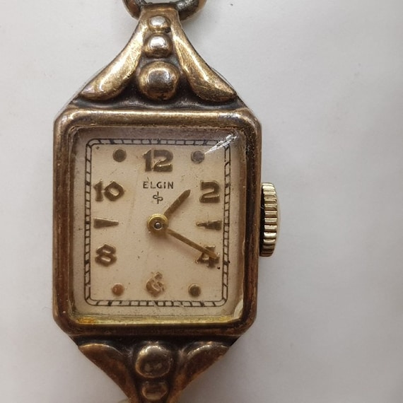 Elgin Ladies Wrist Watch 10K Rolled Gold Plate - Gem