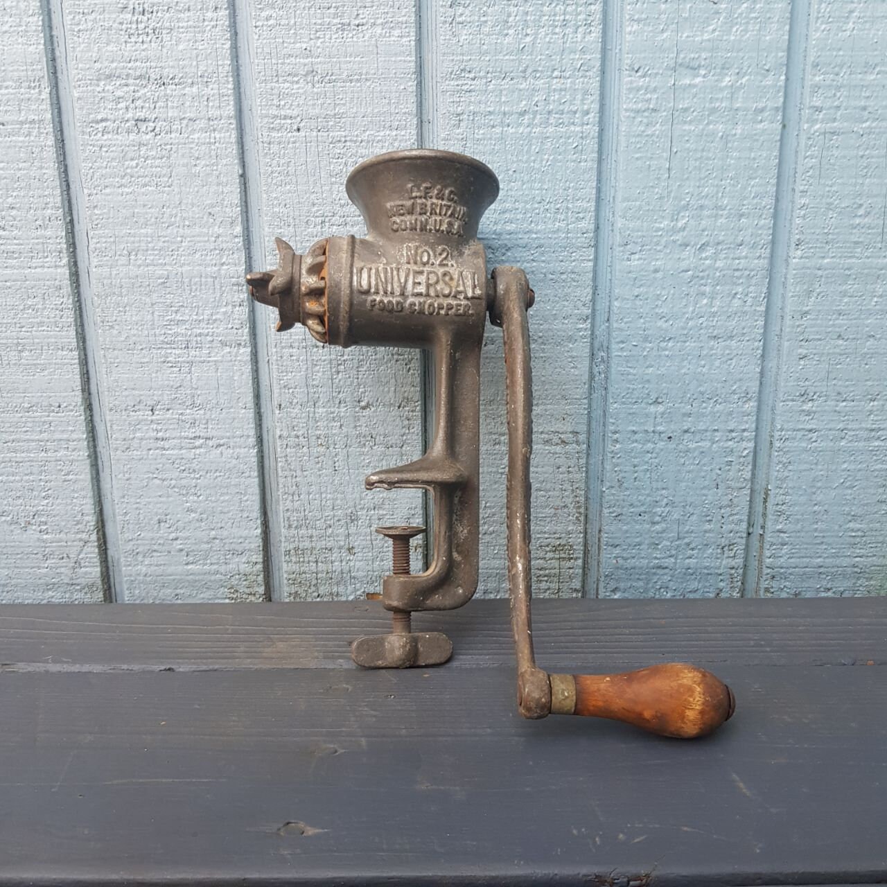 Universal No 2 Cast Iron Food Chopper Meat Grinder L.F.&C. New Britain ...