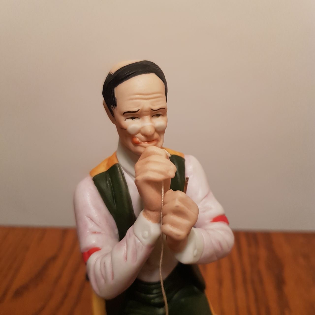 Norman Rockwell Man Threading a Needle Danbury Mint Porcelain Figurine ...