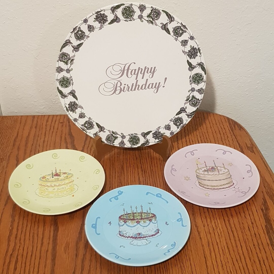 Avon Birthday Cake Plates President’s Club Gift Collection 2003 - Etsy