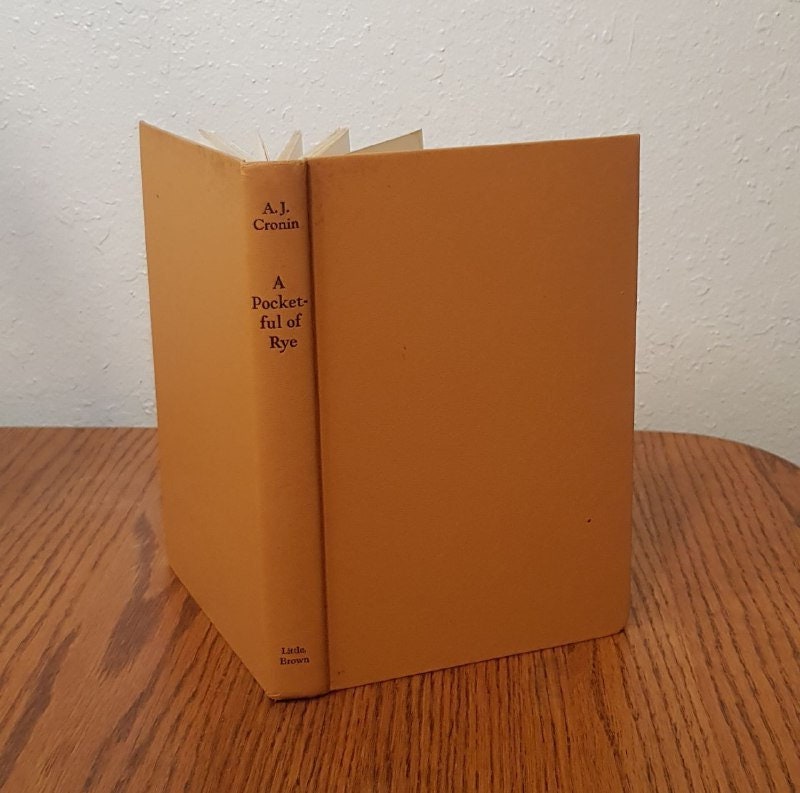 A Pocketful of Rye by A. J. Cronin Vintage Hardcover Book 1969 - Etsy