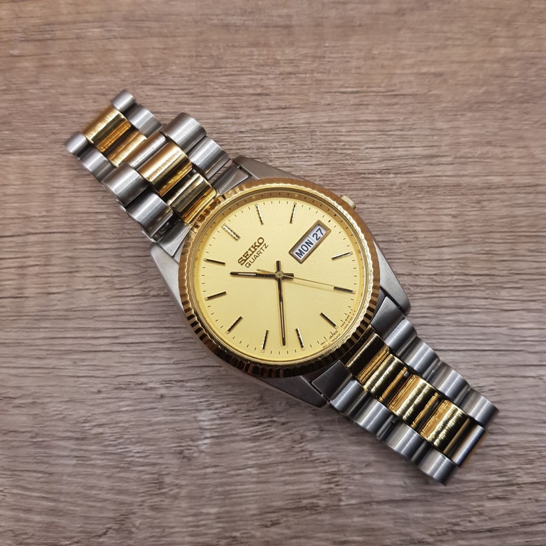 Seiko President Day Date Quartz Mens Wrist Watch 7N43-8111 - Etsy