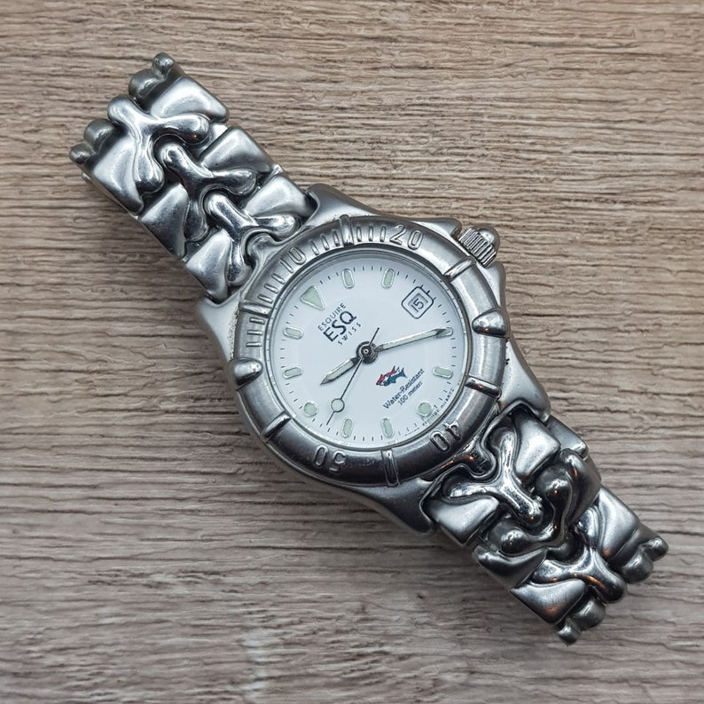 ESQ Esquire Swiss Quartz Ladies Dive Watch Water Resistant 100 Meters ...
