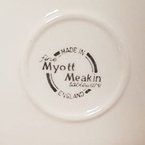 Fine Myott Meakin Tableware England Vintage Saucer - Blue and White ...