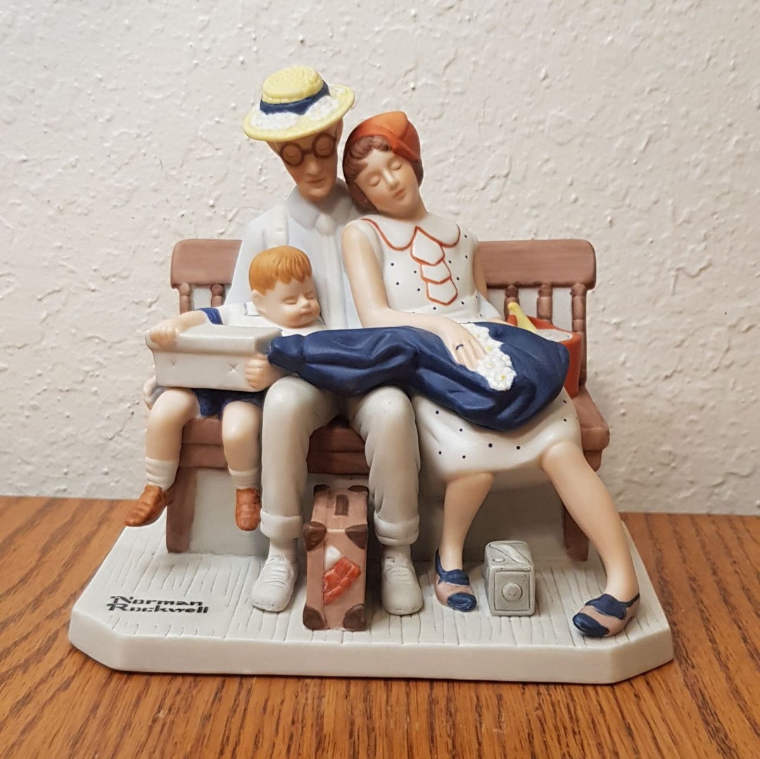 Norman Rockwell Home From Vacation Danbury Mint Porcelain Figurine - Etsy