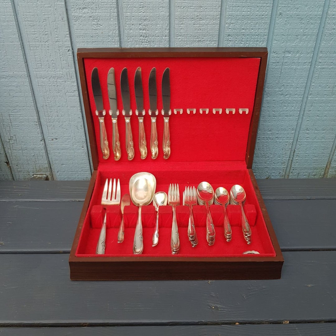 Wm Rogers Mfg Co Extra Plate Flatware Set of 47 Pieces in Original ...