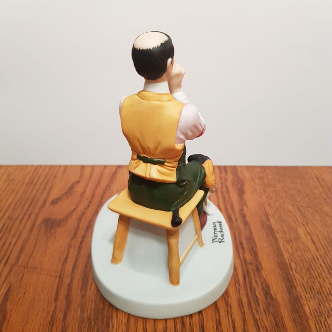 Norman Rockwell Man Threading a Needle Danbury Mint Porcelain Figurine ...