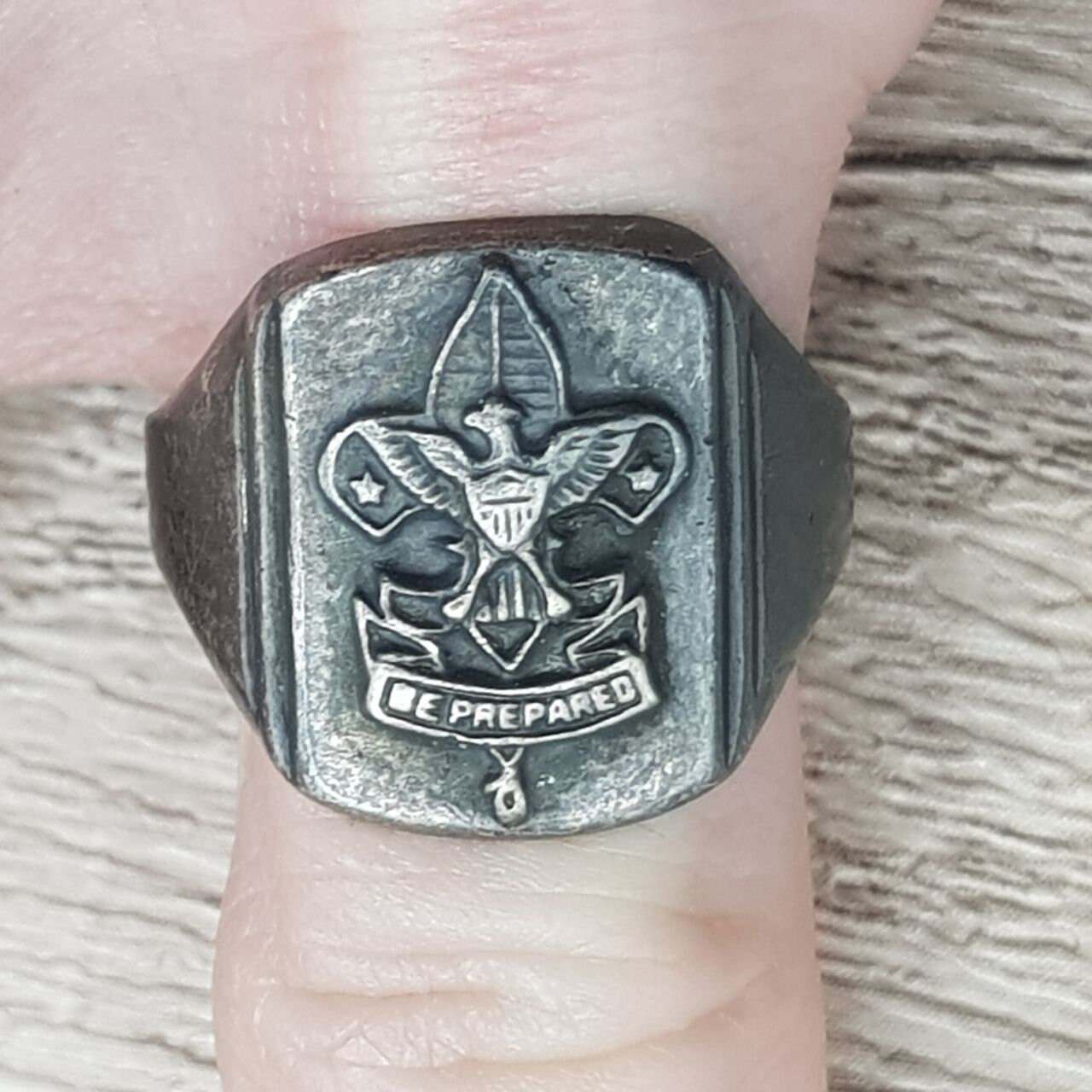 Vintage Sterling Boy Scout Be Prepared Signet Ring - Etsy