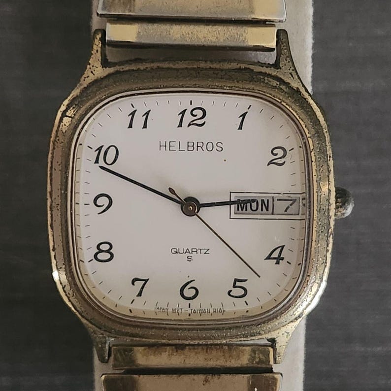 Helbros Quartz Men’s Wrist Watch Day & Date Y143A Working - Etsy