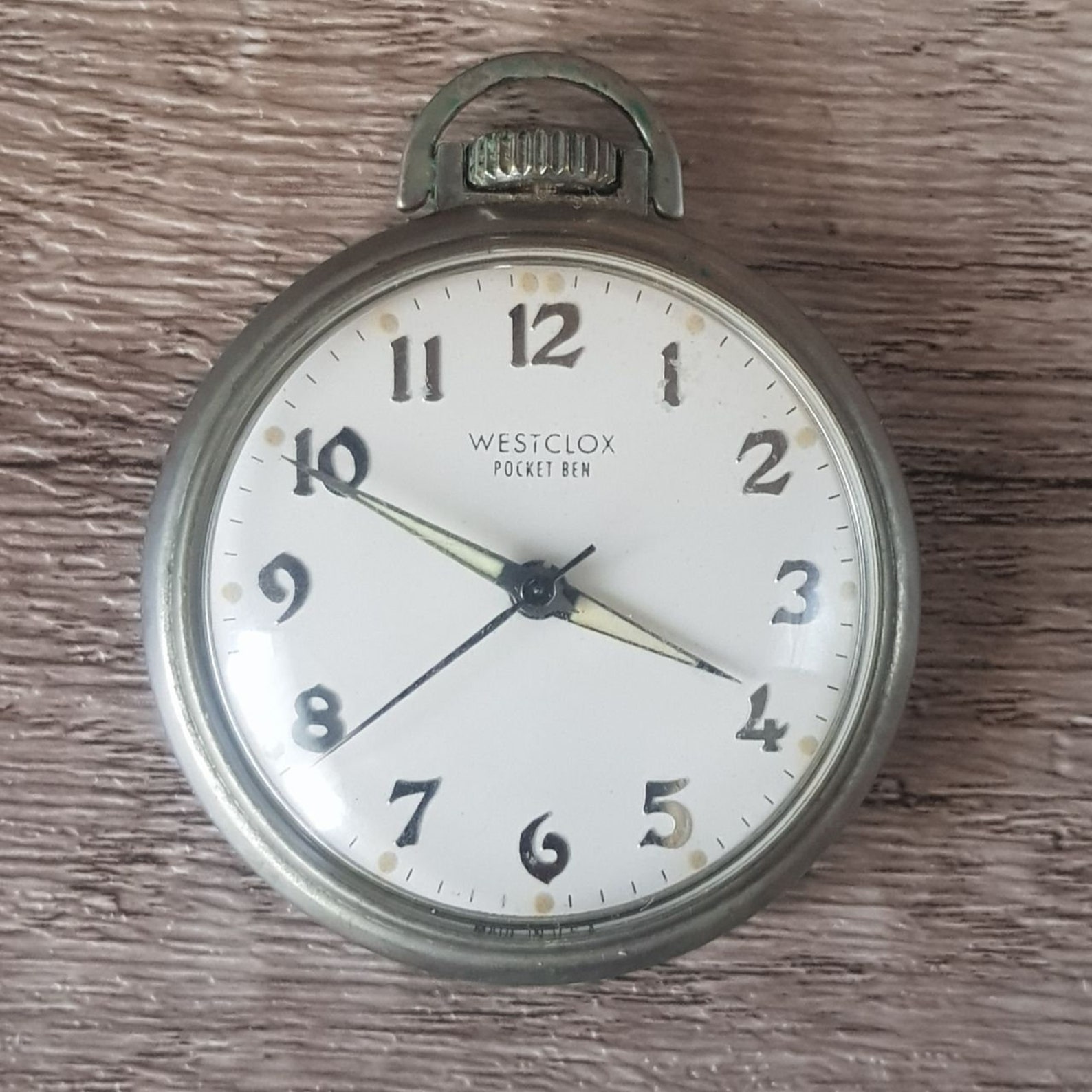 Westclox Pocket Ben Mechanical Wind up Pocket Watch Made in USA Working ...