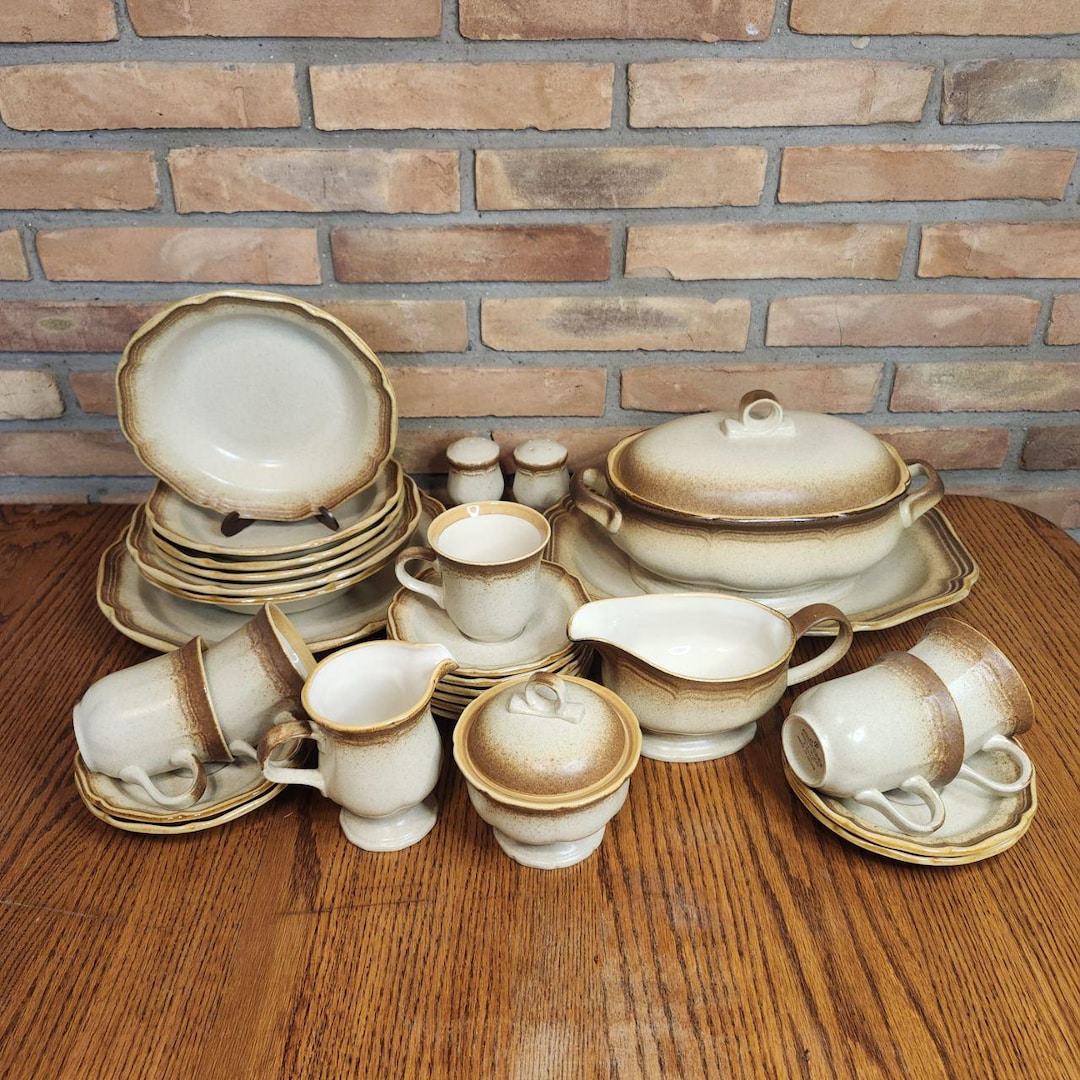 Mikasa Whole Wheat E8000 Stoneware Dinnerware Set Made in Japan - Etsy