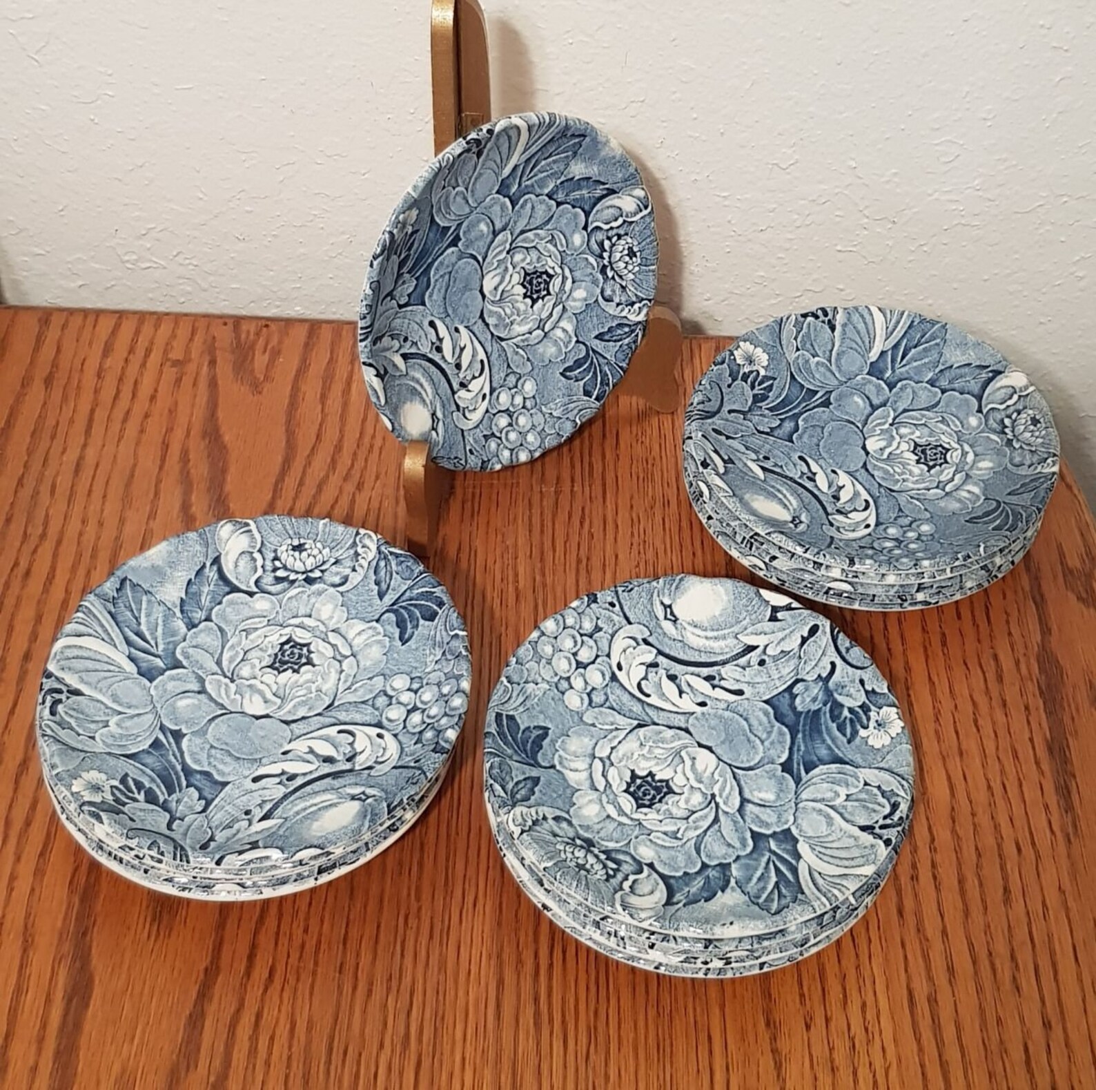 Fine Myott Meakin Tableware England Vintage Saucer - Blue and White ...